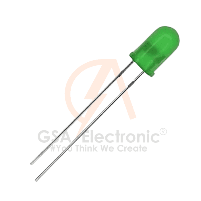 Green Led 5mm (Pack of 10) - GSA Electronic India